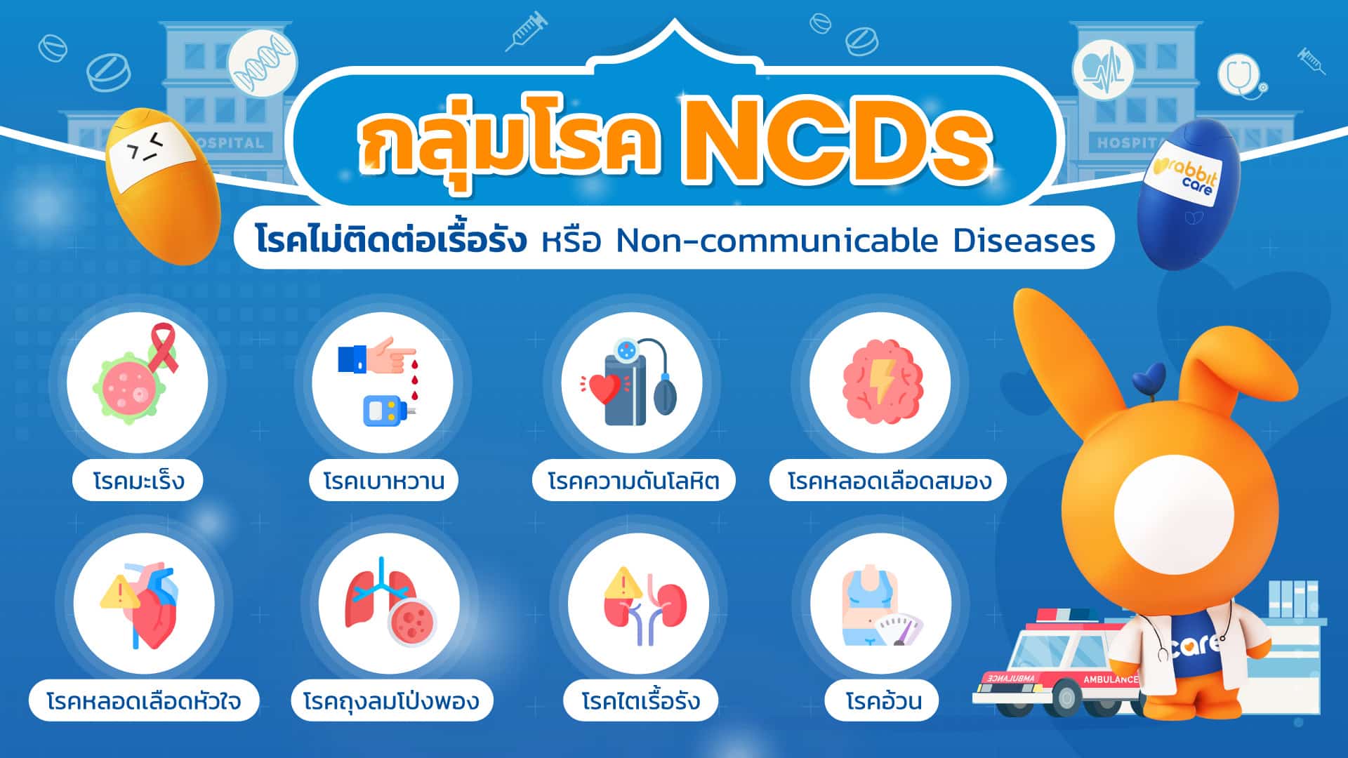 Rabbit Care เผย โรค NCDs คือสาเหตุการเสียชีวิตอันดับ 1 ของคนไทย