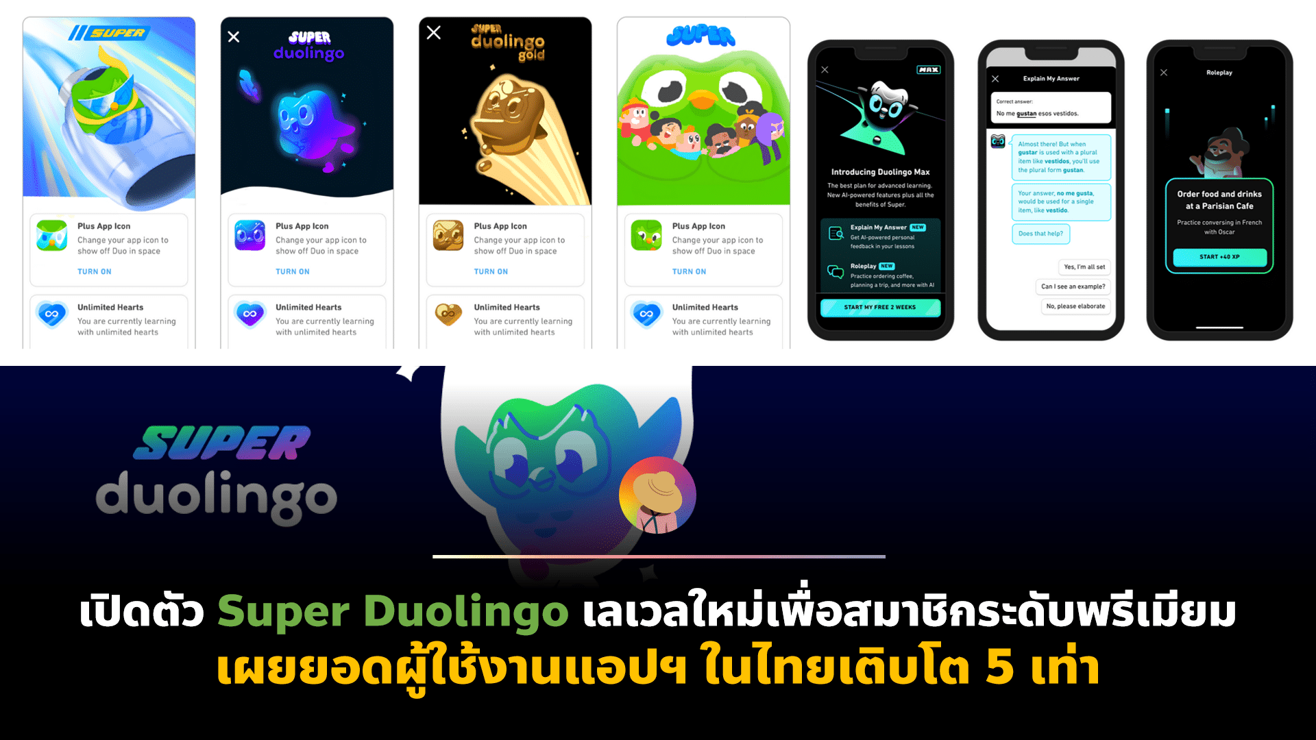เปิดตัว Super Duolingo เลเวลใหม่เพื่อสมาชิกระดับพรีเมียม เผยยอด ...